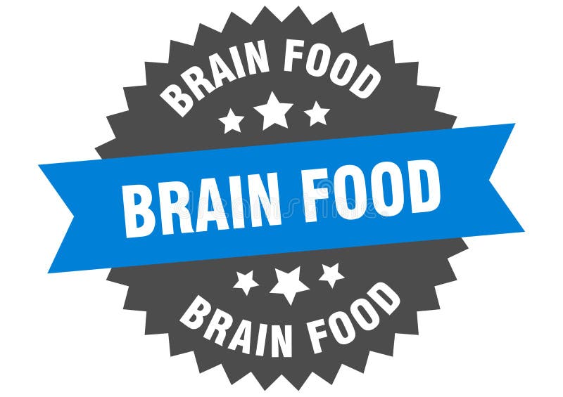 Brain Food Round Ribbon Isolated Label. Brain Food Sign Stock Vector ...