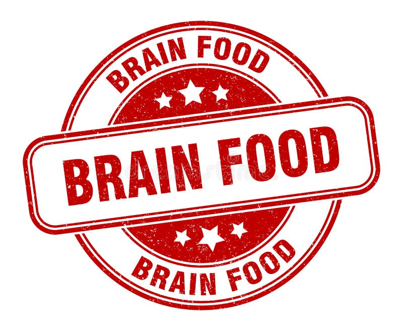 Brain Food Stamp. Brain Food Label. Round Grunge Sign Stock Vector ...