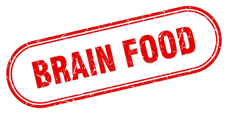 Brain Food Round Ribbon Isolated Label. Brain Food Sign Stock Vector ...