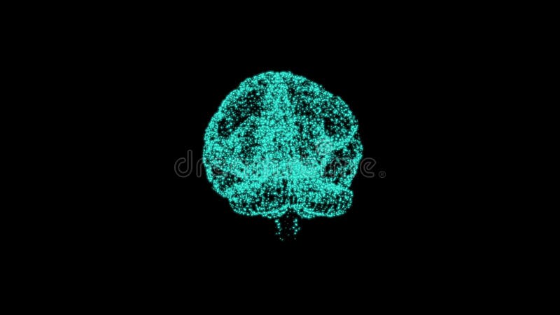 Peace of Mind Concept. Brain Formed of Abstract Blue Dot Particles ...