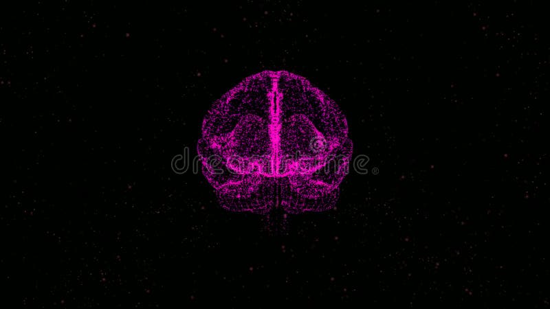 Peace of Mind Concept. Brain Formed of Abstract Shimmering Particles ...