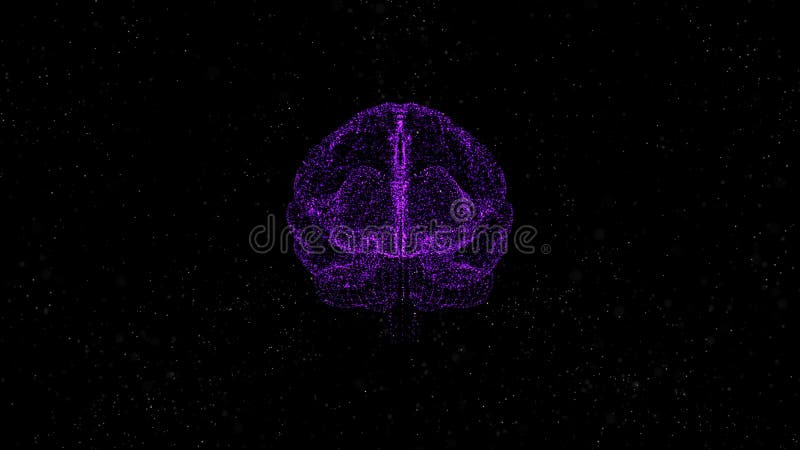 Peace of Mind Concept. Brain Formed of Abstract Blue Dot Particles ...