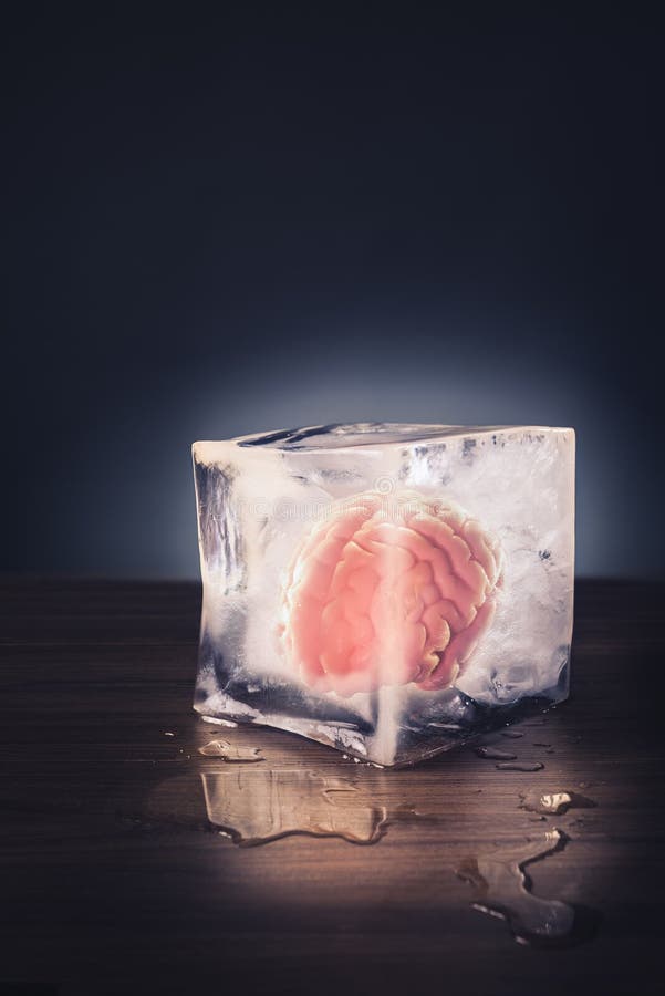 Brain Freeze Concept with Dramatic Lighting Stock Image - Image of ...