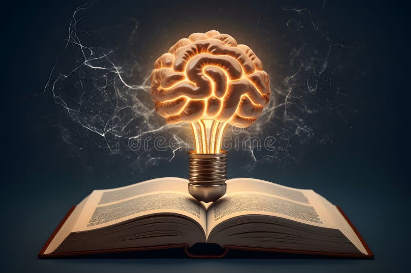 Brain Full of Knowledge. Learning Concept Stock Illustration ...