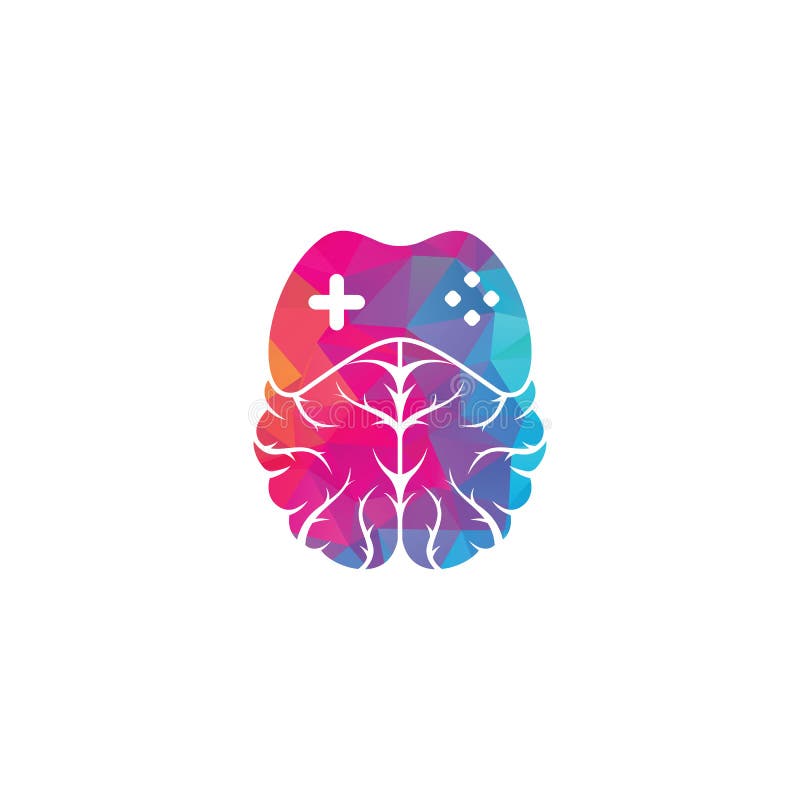 Brain Game Logo Vector Logo Design. Stock Vector - Illustration of flat ...