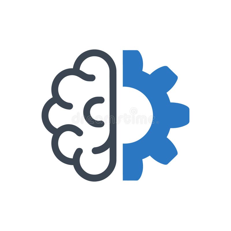 Brain Gear Concept Icon stock illustration. Illustration of icon ...