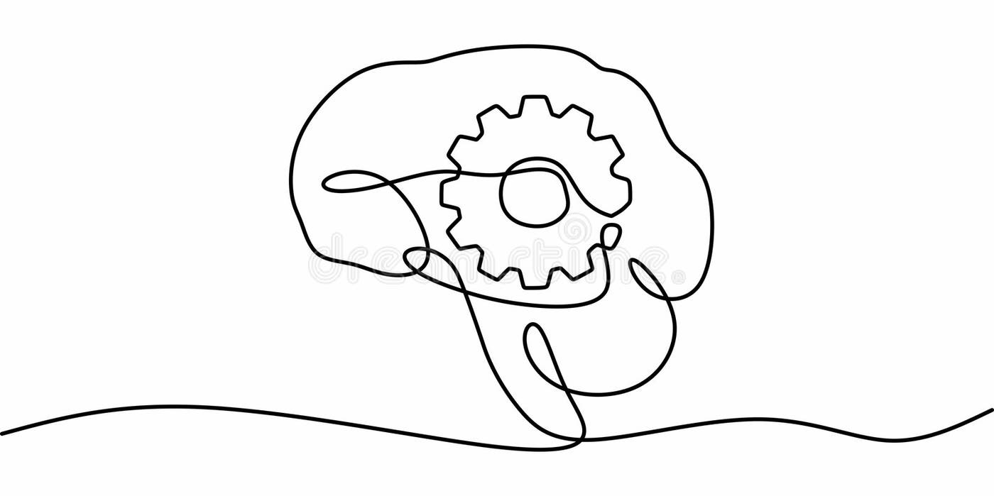 One Line Drawing Brain Stock Illustrations – 1,615 One Line Drawing ...