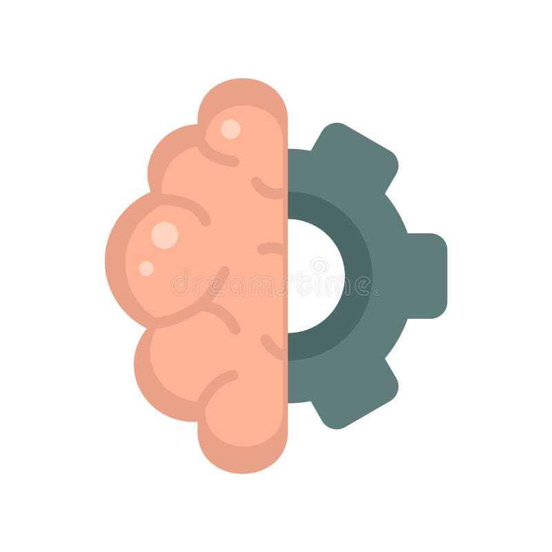 Ai Gear Brain Icon, Simple Style Stock Vector - Illustration of ...