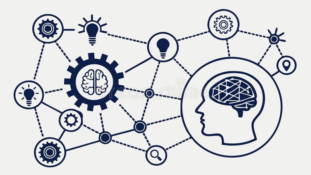 Brain Gear Network, Cognitive Process and Mechanical Mind Concept ...