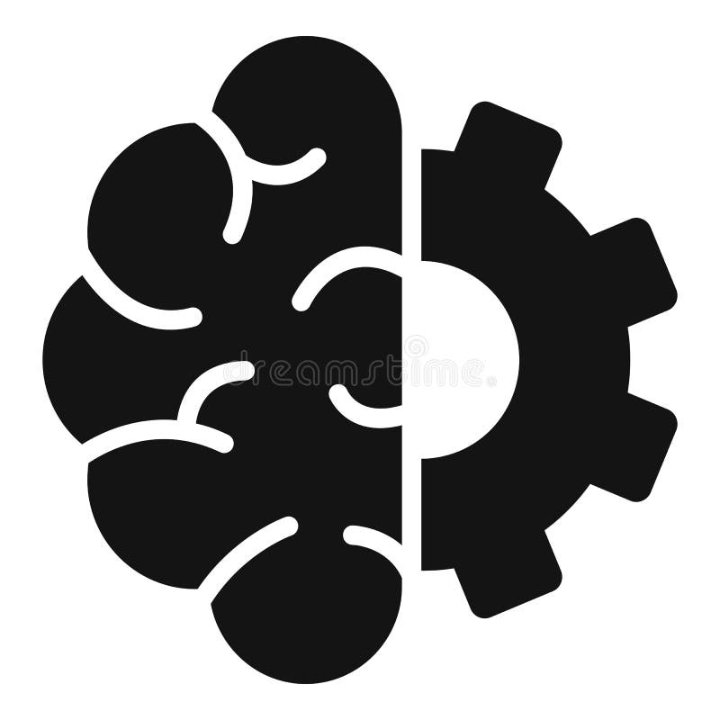Brain Gear Smart Icon, Simple Style Stock Vector - Illustration of ...