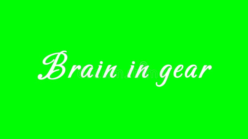 Brain in Gear Text Green Screen Animated Video Stock Video - Video of ...