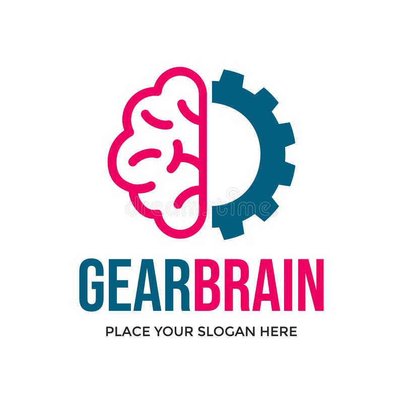 Brain Gear Vector Logo Template Stock Vector - Illustration of ...