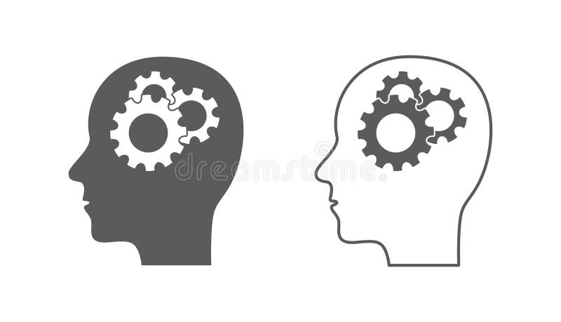 Brain with Gears Cogs Mechanism Stock Vector - Illustration of human ...