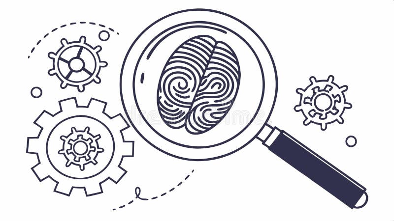 Brain with Gears and Fingerprint, Cognitive Biometrics and Smart ID ...