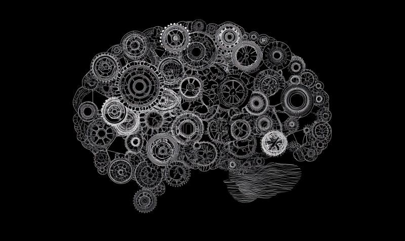 Brain Gears Illustration Representing Cognitive Processes and Mechanics ...