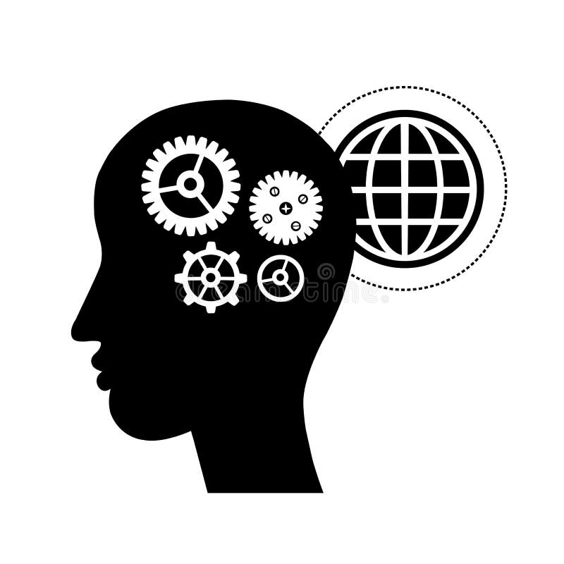 Brain gears symbol stock vector. Illustration of engineering - 59039840