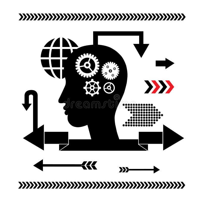 Brain Gears Symbol Concept for Idea Stock Vector - Illustration of ...