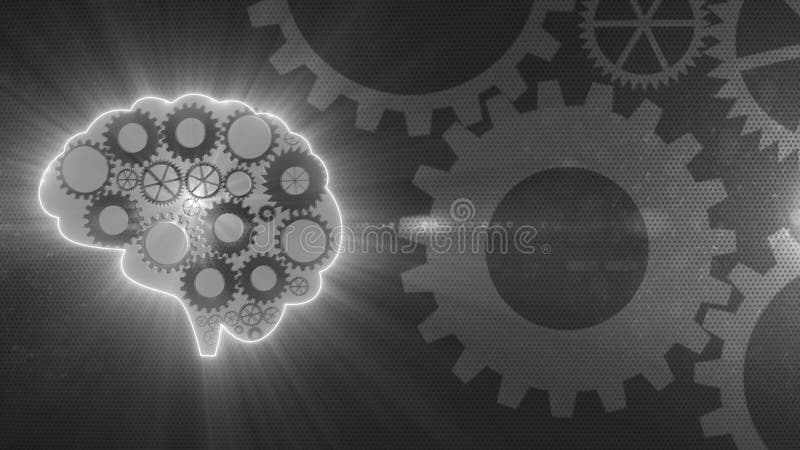Brain Gears Working_with_light_4K Stock Video - Video of business ...