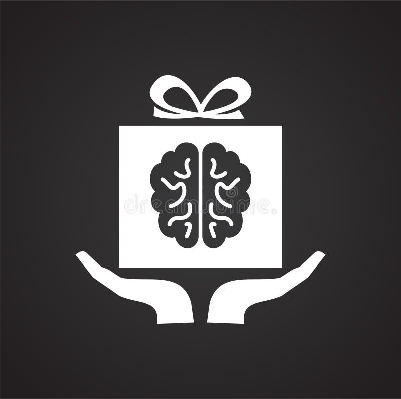 Brain Gift Crowdfunding Icon on White Background for Graphic and Web ...