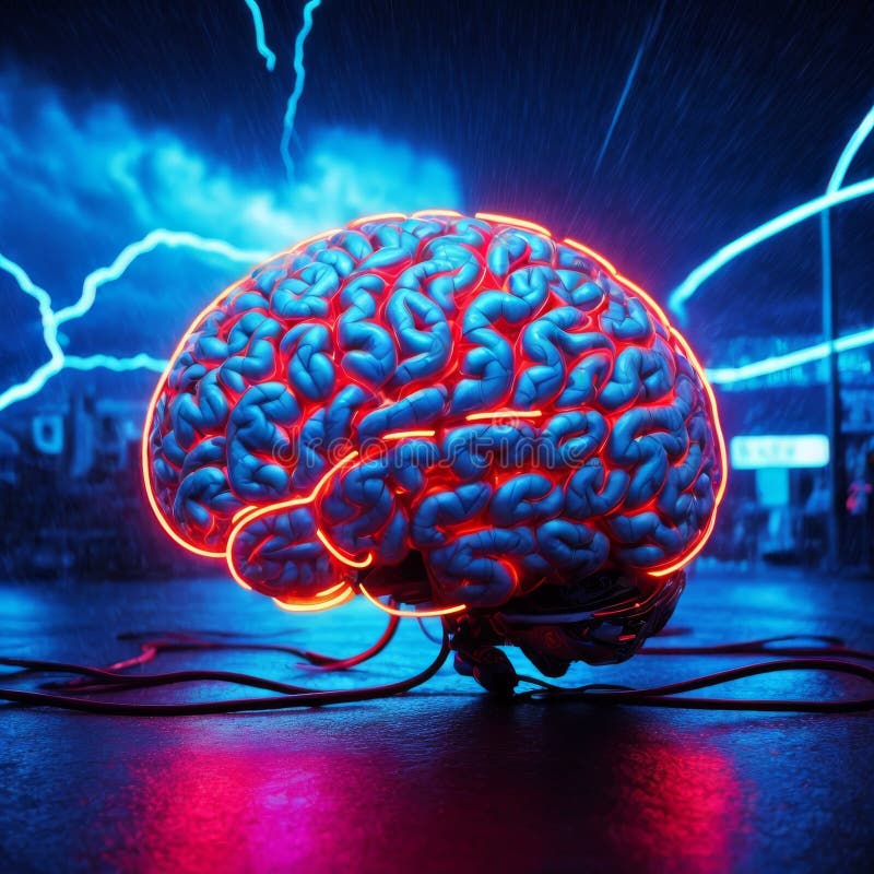 Electro-Cerebral Storm stock image. Image of electricity - 309506317