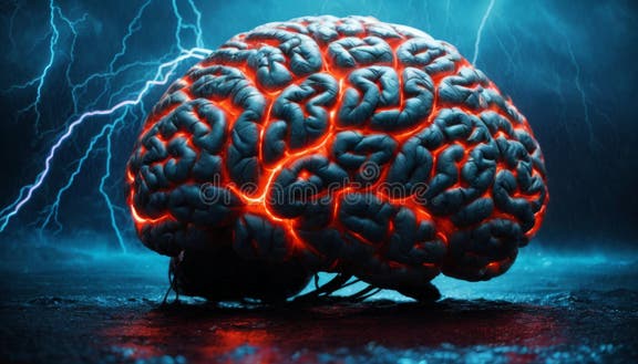 Electro-Cerebral Storm stock photo. Image of powerful - 309506328