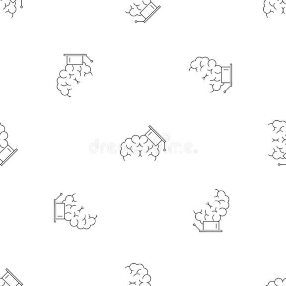 Brain Graduated Pattern Seamless Vector Stock Vector - Illustration of ...