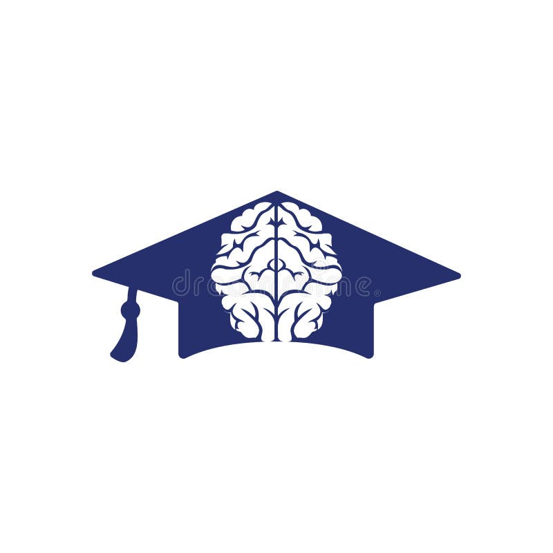 Brain and Graduation Cap Icon Design. Educational and Institutional ...