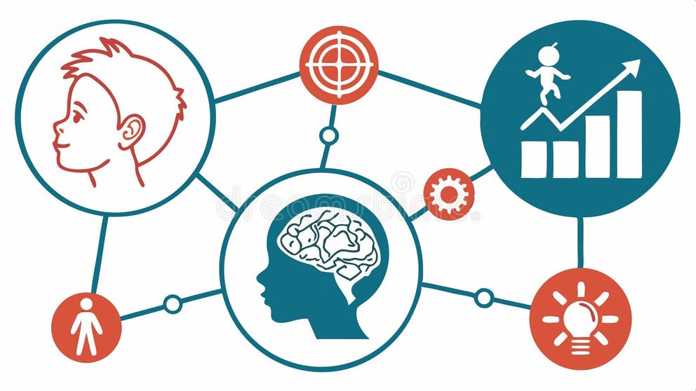 Brain with Growth Graph Personal Development Vector Design Generative ...