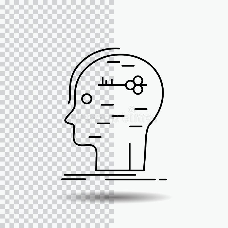 Brain, Hack, Hacking, Key, Mind Line Icon on Transparent Background ... Brain, Hack, Hacking, Key, Mind Line Icon on Transparent Background ...