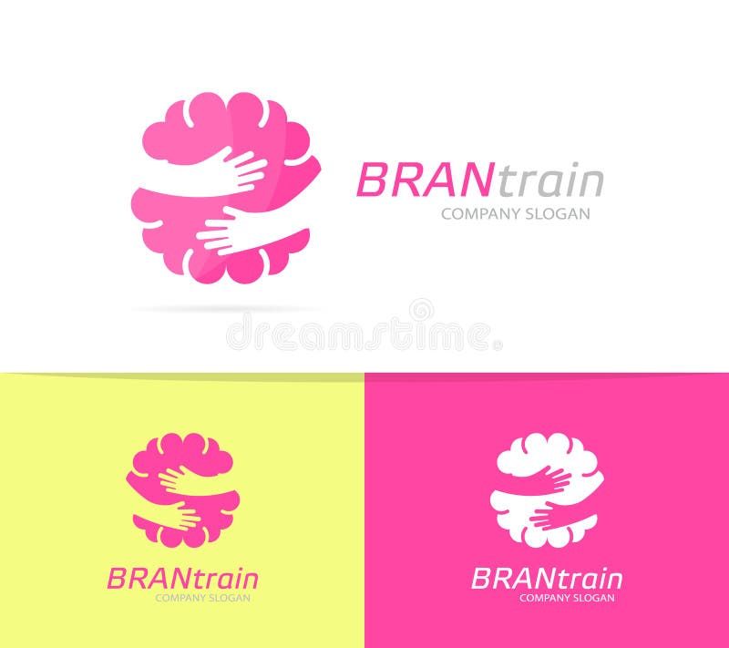 Brain and Hands Logo Combination. Education and Embrace Symbol or Icon ...