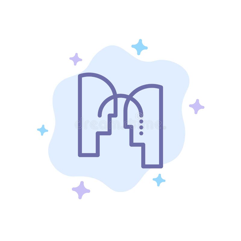 Brain, Head, Mind, Transfer Blue Icon on Abstract Cloud Background ...