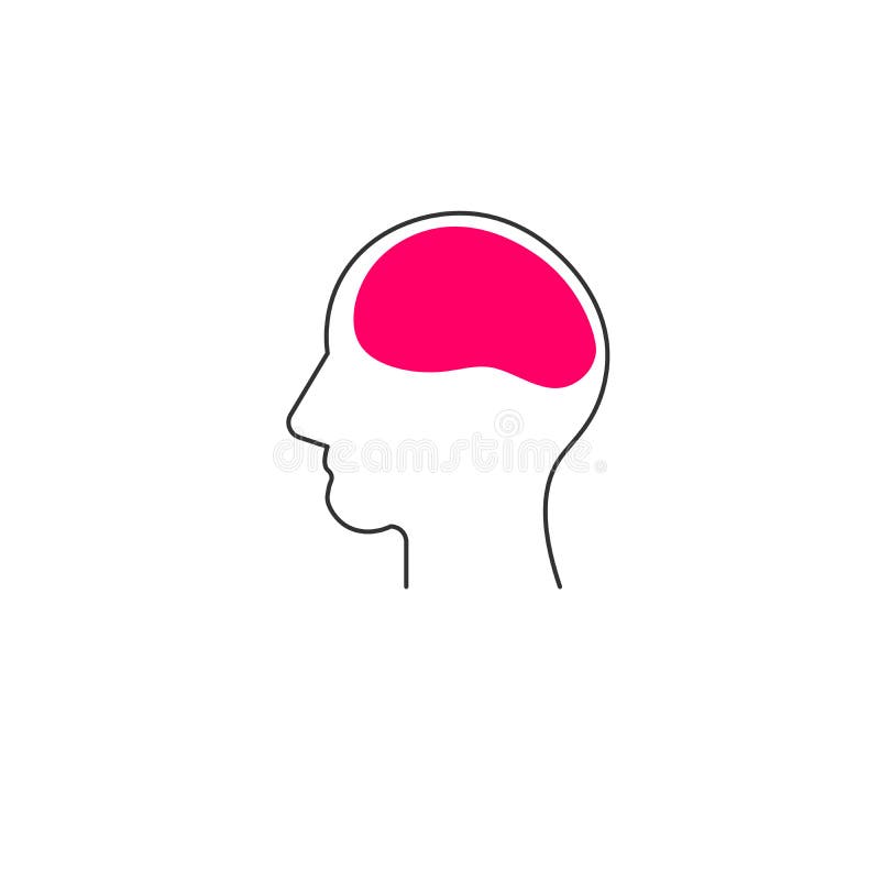 Brain Head Vector Line Icon Editable Stroke. Problem Solving Concept ...