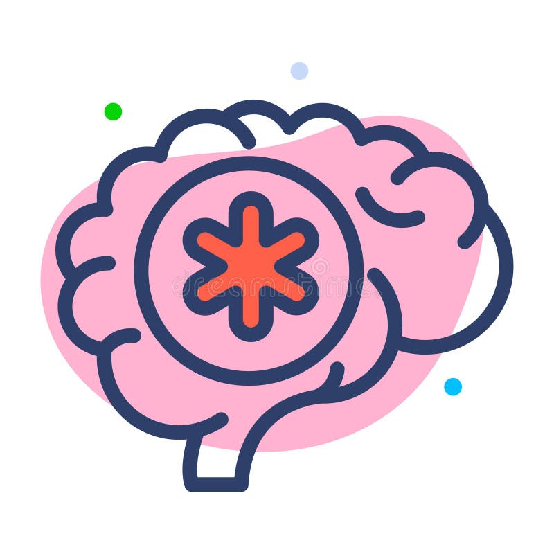 Brain Healthcare Medical Vector Graphic Illustration Icon Stock Vector