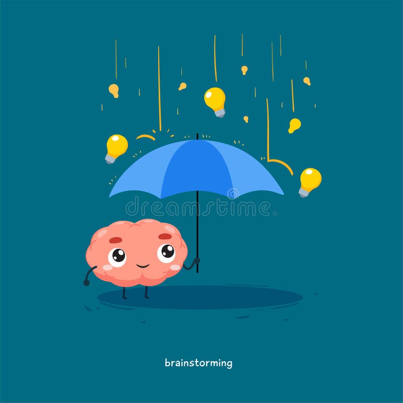 Brain-rain stock vector. Illustration of hide, nonplus - 116563083