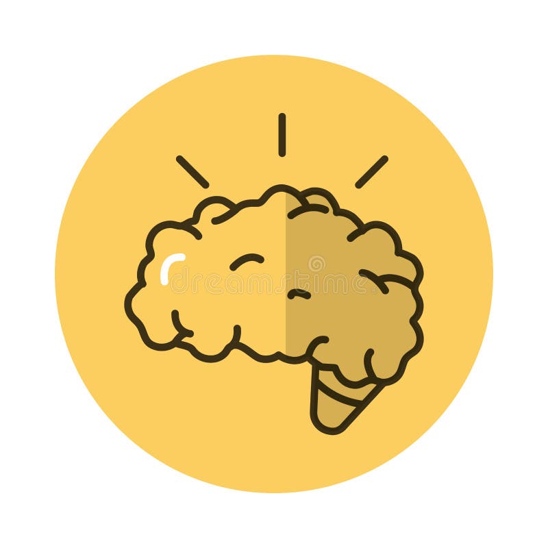 Brain Human Block Style Icon Stock Vector - Illustration of intellect ...
