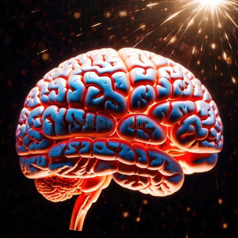 Brain, Human Body Part that Does the Thinking Stock Illustration ...