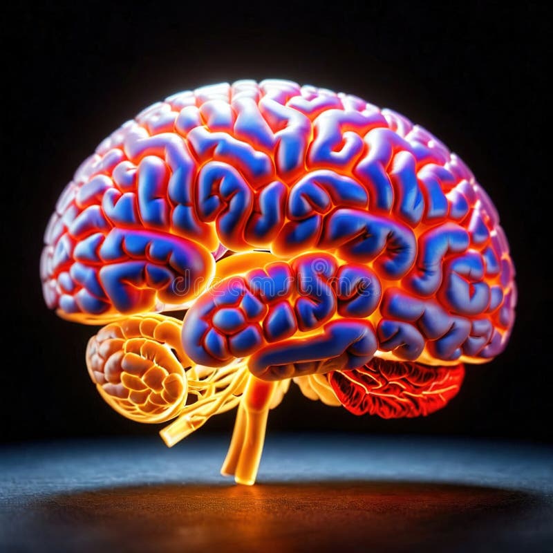 Brain, Human Body Part that Does the Thinking Stock Illustration ...