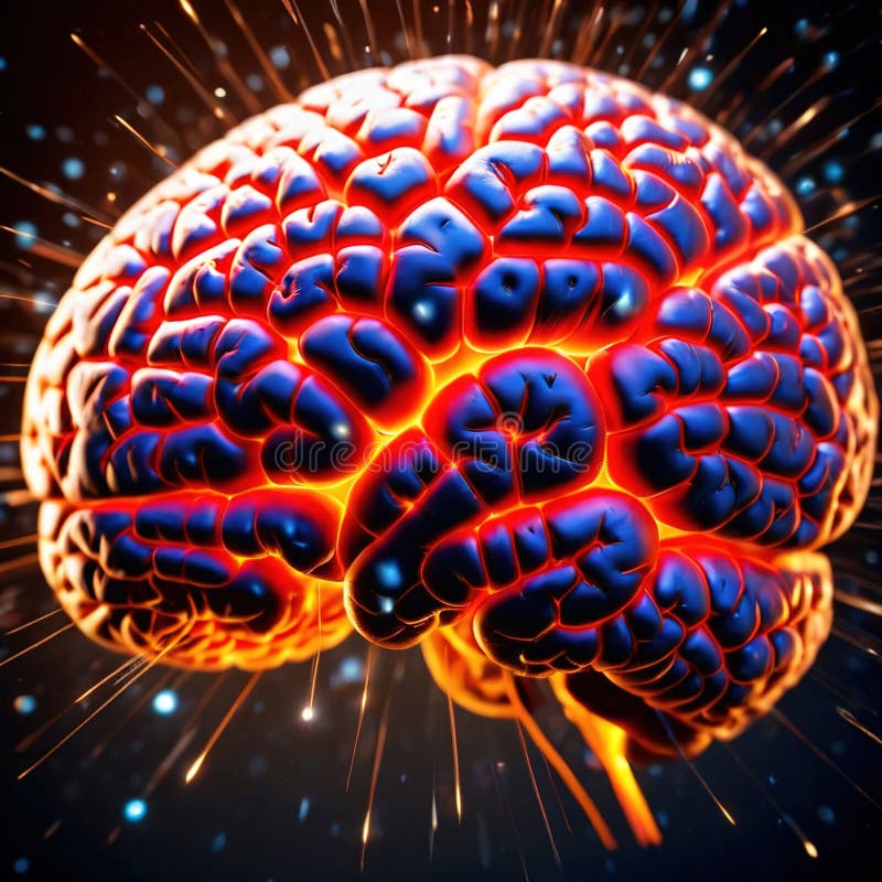 Brain, Human Body Part that Does the Thinking Stock Illustration ...