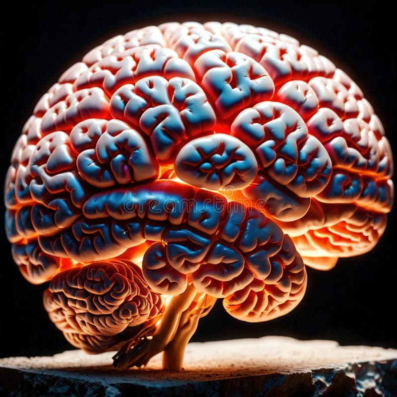 Brain, Human Body Part that Does the Thinking Stock Illustration ...
