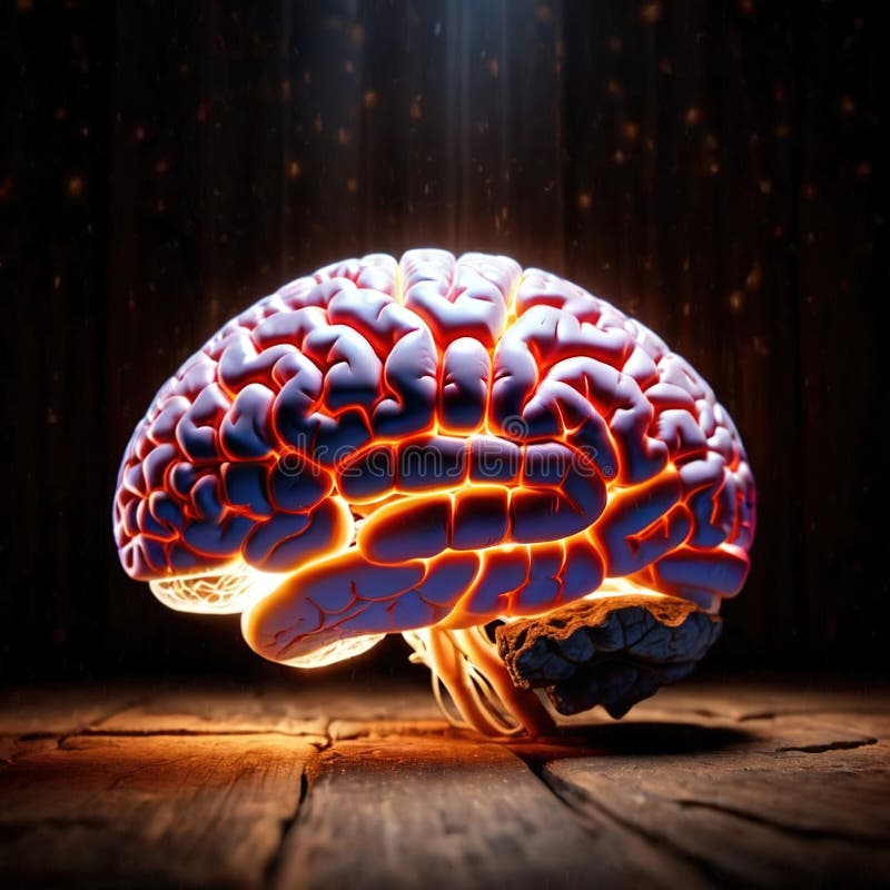 Brain, Human Body Part that Does the Thinking Stock Illustration ...