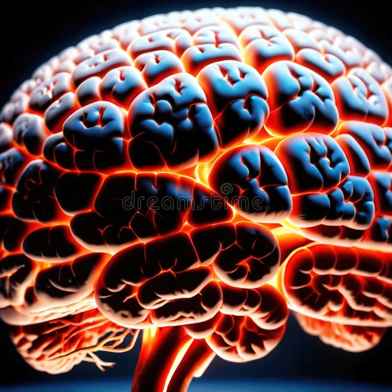 Brain, Human Body Part that Does the Thinking Stock Illustration ...