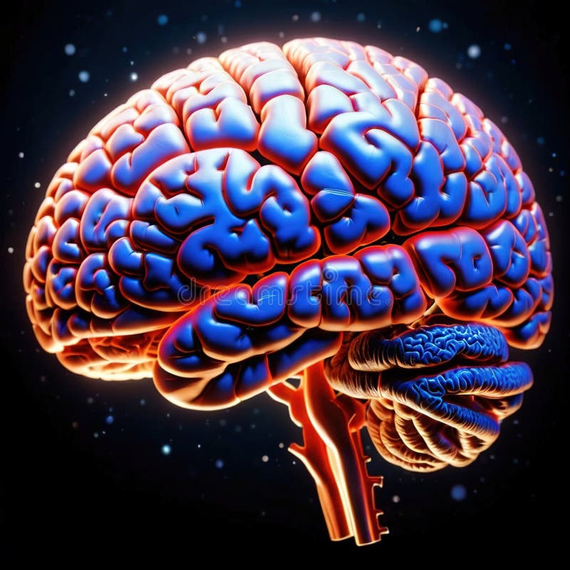 Brain, Human Body Part that Does the Thinking Stock Illustration ...