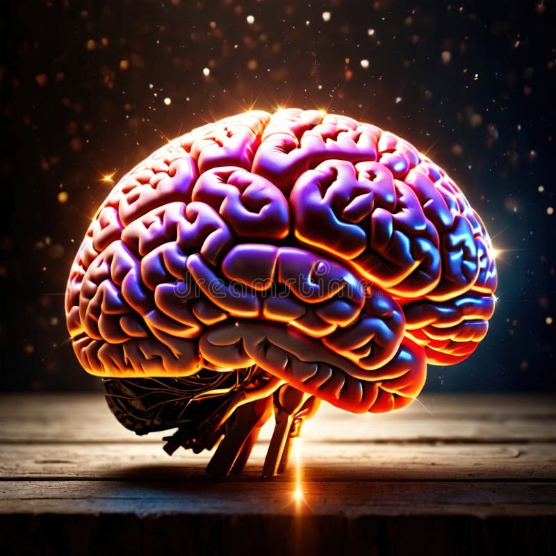 Brain, Human Body Part that Does the Thinking Stock Illustration ...