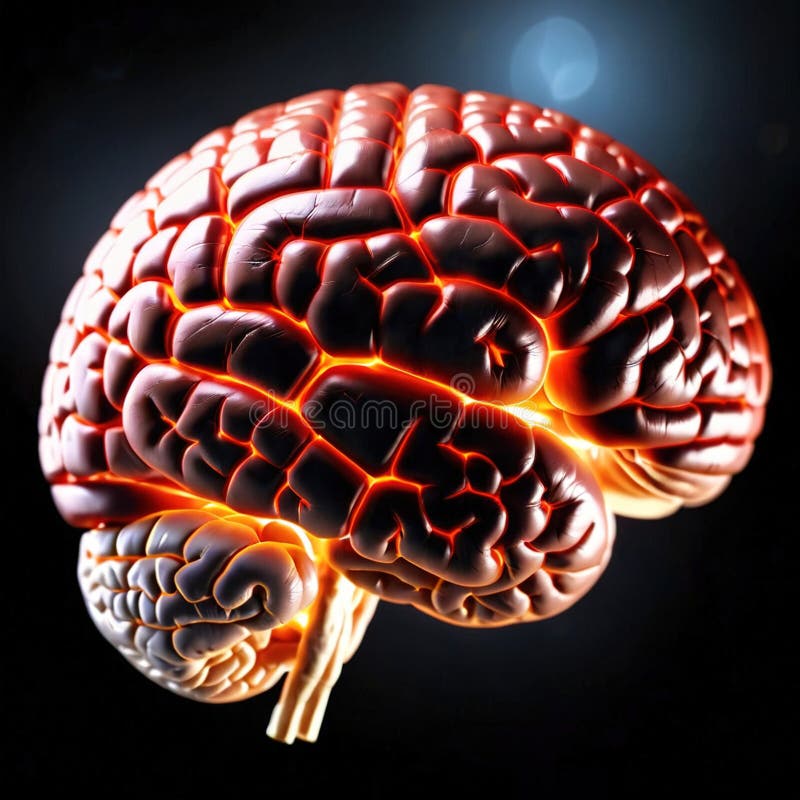Brain, Human Body Part that Does the Thinking Stock Illustration ...