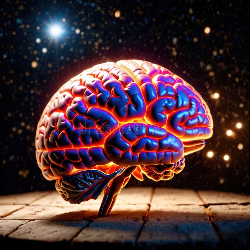 Brain, Human Body Part that Does the Thinking Stock Illustration ...