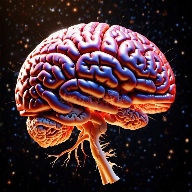 Brain, Human Body Part that Does the Thinking Stock Illustration ...