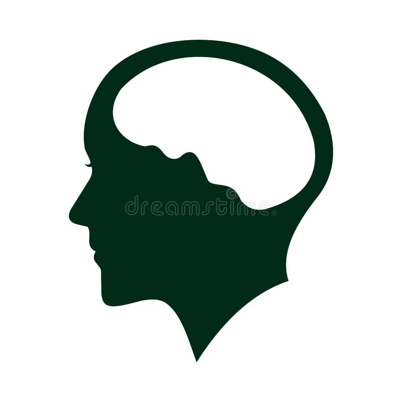 Brain and Human Head Icon Simple Vector Sign and Modern Symbol Stock ...