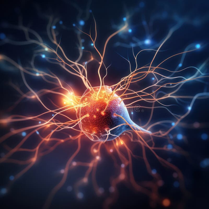 Brain of Human Brain Showing Neurons Firing and Neural Extensions Stock ... Brain of Human Brain Showing Neurons Firing and Neural Extensions Stock ...