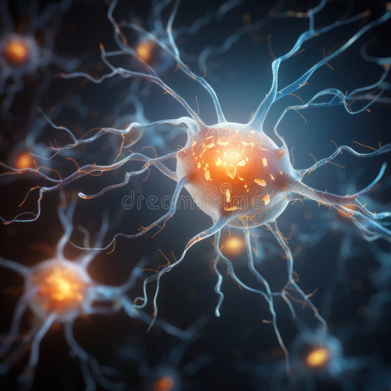 Brain of Human Brain Showing Neurons Firing and Neural Extensions Stock ... Brain of Human Brain Showing Neurons Firing and Neural Extensions Stock ...