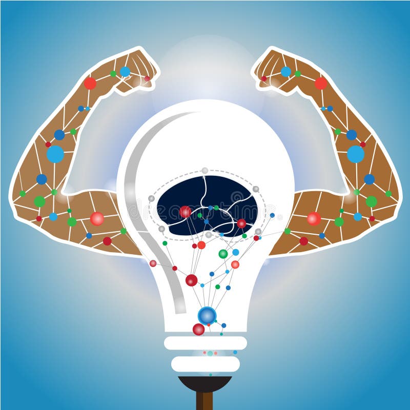 Brain Human Thinking Concept Stock Illustration - Illustration of head ...